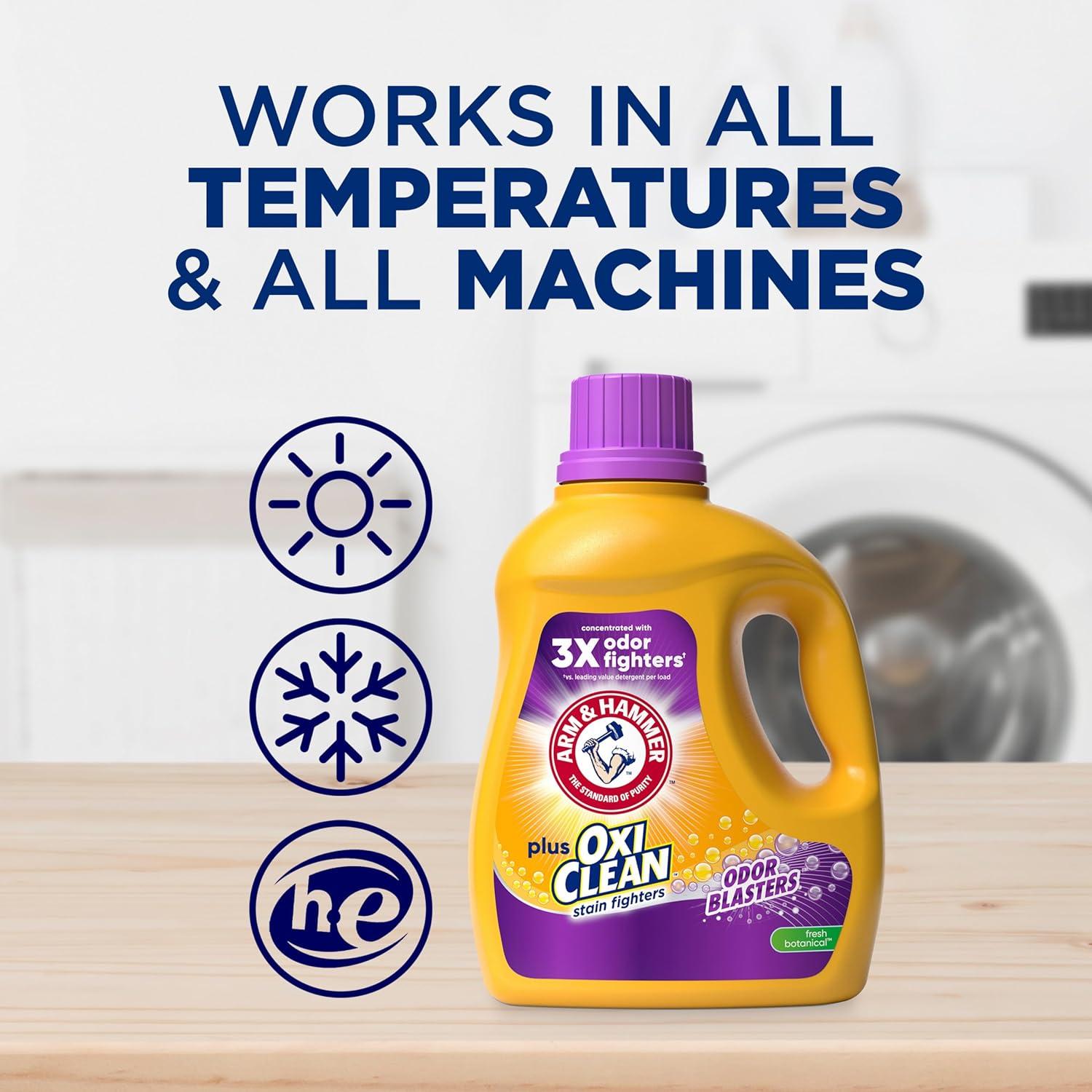 ARM & HAMMER Plus OxiClean Odor Blasters Fresh Burst, 128 Loads Liquid ...