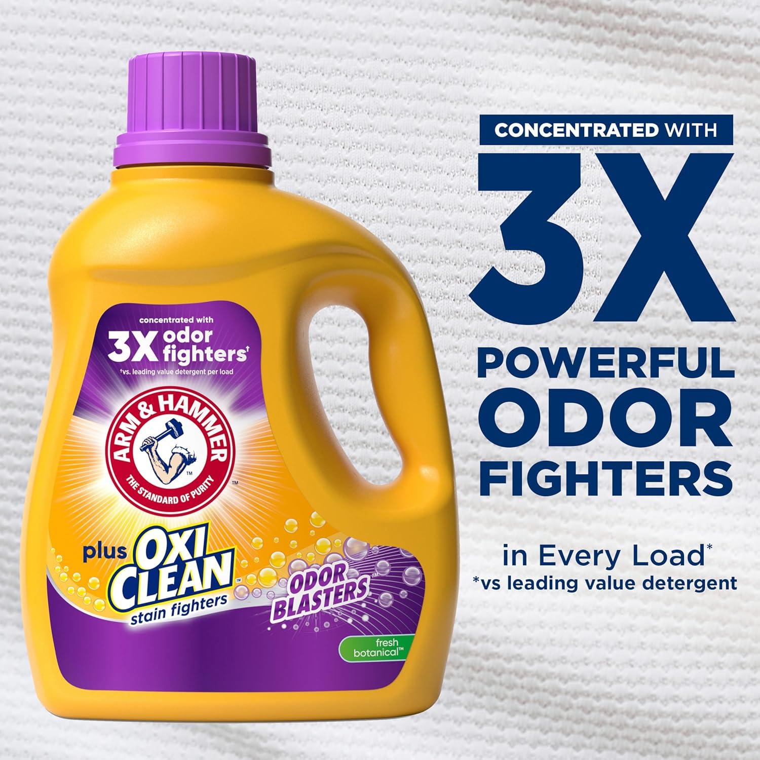 ARM & HAMMER Plus OxiClean Odor Blasters Fresh Burst, 128 Loads Liquid ...