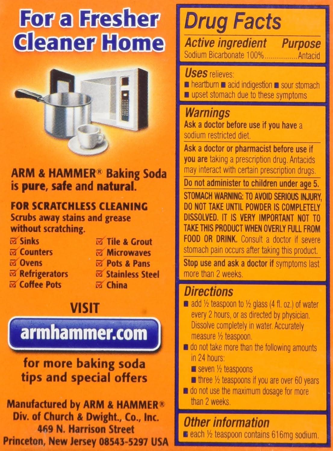 Arm & Hammer Pure Baking Soda, 8 oz(8 Ounce (Pack of 2)) - Arm & Hammer ...